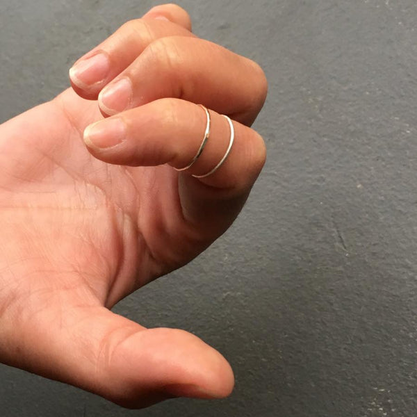 Loop Ring Silver, minimalist skinny thin ring, handmade in Stockholm ...